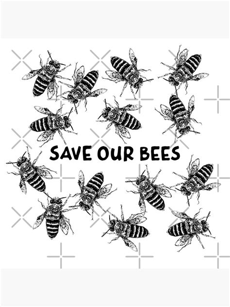 Were A Buzzy Lot Save Our Bees Featuring Buzzie The Bee Poster For Sale By Wildcard Sue