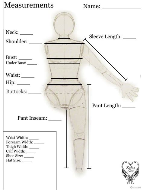 Sewing Measurements Sewing Diagram With Measurements Measurements