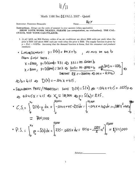 3 Solved Problems To Find The Functions Quiz 6 Math 1100 Docsity