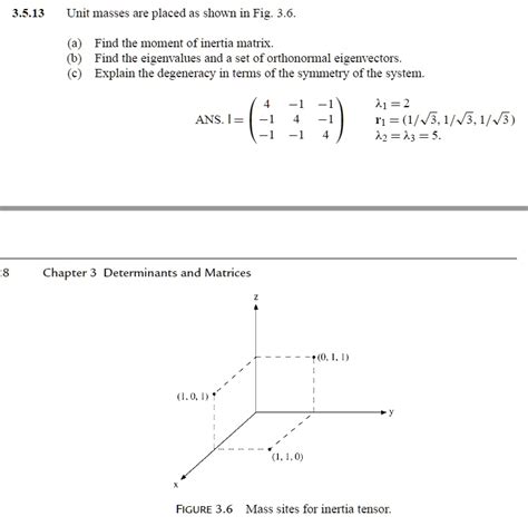 Solved 3 5 13 Unit Masses Are Placed As Shown In Fig 3 6 A Find The