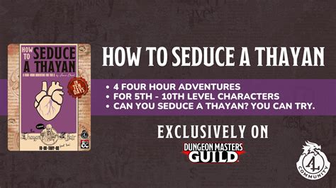 How To Seduce A Thayan In Tendays Dungeon Masters Guild Facebook