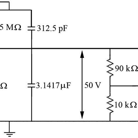 The Equivalent Circuit Of The Resistive‐capacitive Voltage Divider Download Scientific Diagram