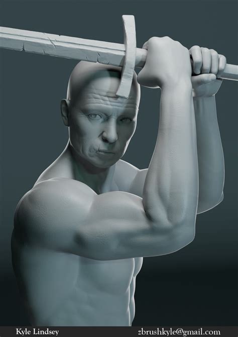 Anatomy Study Rendered With Arnold In Maya Rzbrush