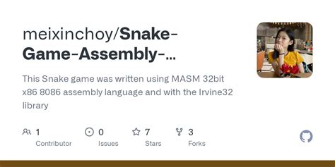GitHub Meixinchoy Snake Game Assembly Language This Snake Game Was Written Using MASM Bit