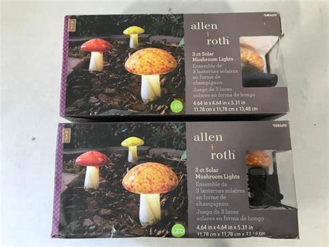 Allen Roth Solar Mushroom Lights Sheridan Realty And Auction