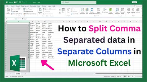 How To Split Comma Separated Data In Separate Columns In Microsoft Excel Youtube