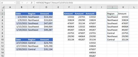 how to use microsoft excel s vstack function to combine multiple data