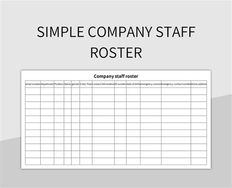 Free Training Roster Templates For Google Sheets And Microsoft Excel Slidesdocs