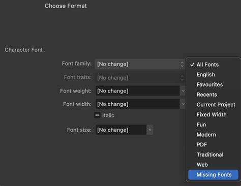 affinity publisher 2 2 1 1 font manager replacing missing font does