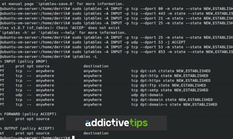 Setting Up A Linux Firewall With Iptables Addictive Tips Guide