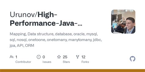 Github Urunovhigh Performance Java Persistence Mapping Data