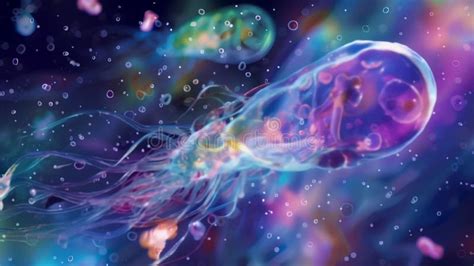 A Colorful Image Of A Flagellated Protozoa With Its Whiplike Flagella In Motion The Cell Is