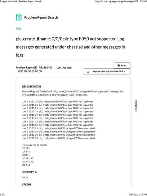 Juniper Networks Problem Report Search Pdf Telecommunications