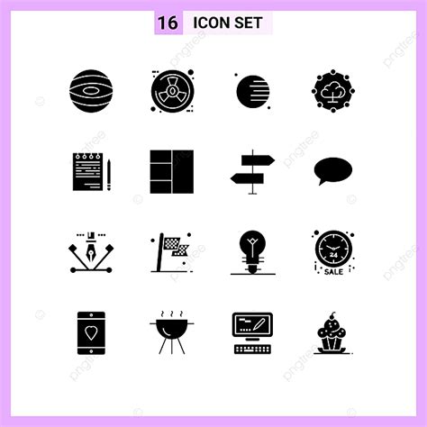 Pictogram Set Of Simple Solid Glyphs Of Plan Computing Solid Cloud PNG And Vector With