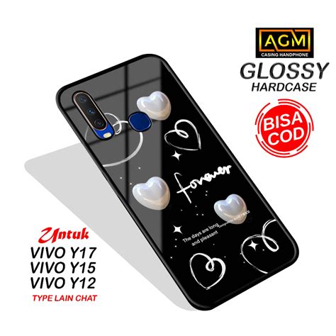 Jual Case Vivo Y12 Y15 Y17 Motif Aestetic Casing Hardcase Glossy 2D Terbaru Silikon Softcase