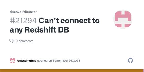Cant Connect To Any Redshift Db · Issue 21294 · Dbeaverdbeaver · Github