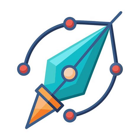 Pen Tool Cursor The Curve Control Pointsgraphic Design Software 3d Vector Icon Cartoon Minimal