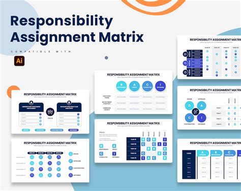 Responsibility Assignment Matrix Infographics Template For Illustrator Easy To Edit Etsy