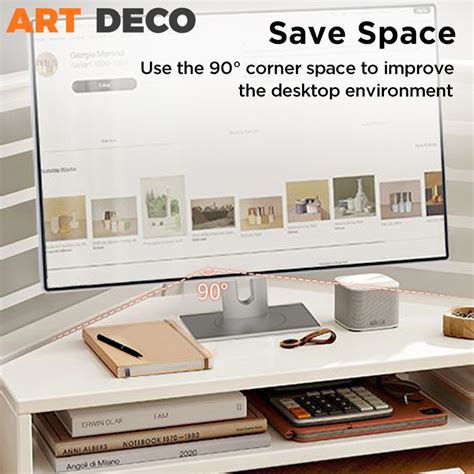 Monitor Stand Desk Organizer L Shape Desktop Rack Office Organizer Screen Increased Shelf Table