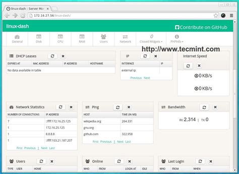 Linux Dash Monitors Linux Server Performance” Remotely Using Web Browser Linux Blimp