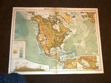 Antica Carta Geografica O Mappa Fine 800 Ancient Map Nord America