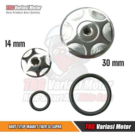 Jual Baut Tutup Magnet Tiger Gl Supra Satu Set Bahan Besi Chrome Trg Varian Warna Shopee