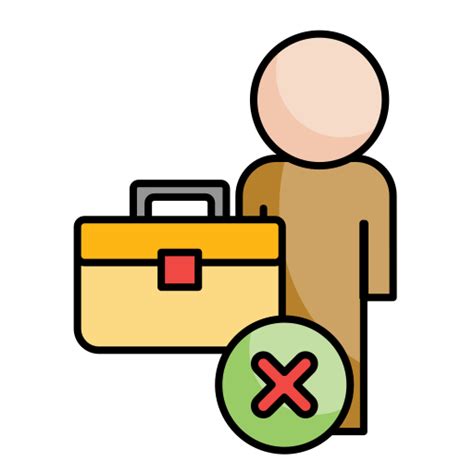 Unemployment Free Professions And Jobs Icons