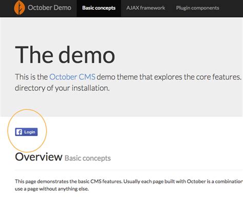 Userfacebook Plugin October Cms