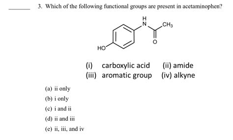 Acetaminophen Formula Functional Groups At Rita Block Blog