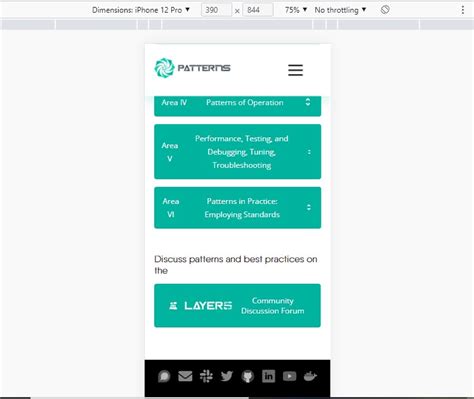 No Padding In The Community Discussion Forum Button On The Chapters Page In Mobile Devices