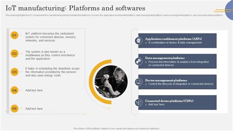 Iot In Manufacturing Industry Iot Manufacturing Platforms And Softwares