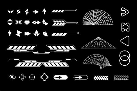 Premium Vector Futuristic Sci Fi Interface Element Hud Technology Frame Graphic Vector Design