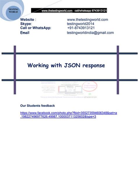 Soapui Day 23 Work With Json Response Pdf
