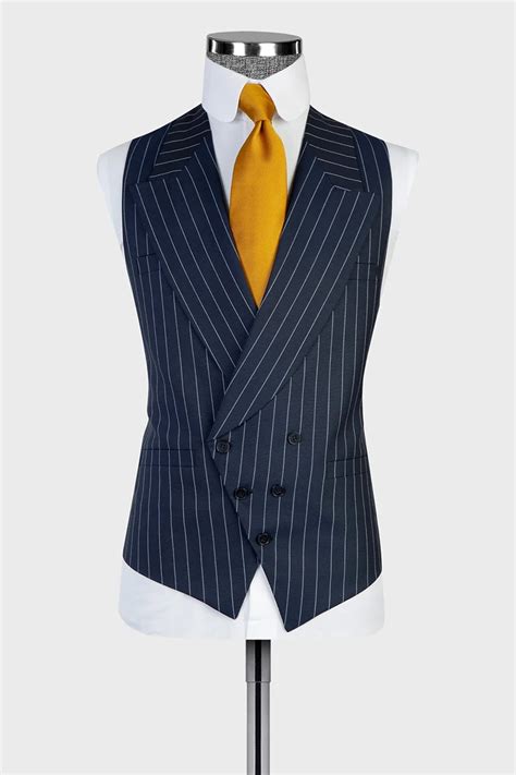 Stripe Wide Lapel 3 Piece Prom Suit Focusuit