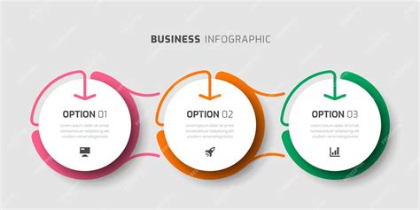 Premium Vector Business Infographic Template With Circle Label Thin Line 3 Options And Icon