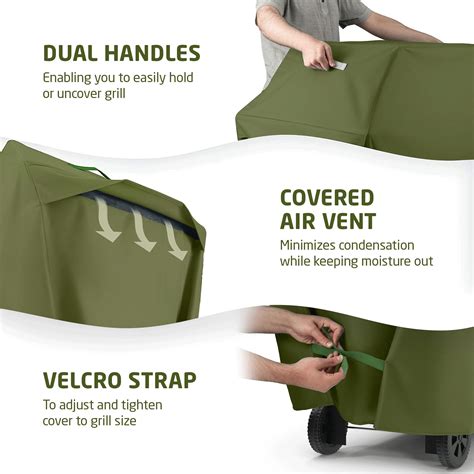 Zober Bbq Grill Cover 64 Inch Waterproof Double
