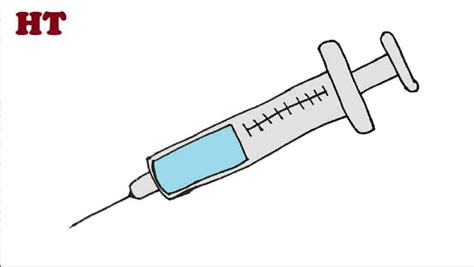 How To Draw A Syringe Easy Step By Sstep Entertainment For All