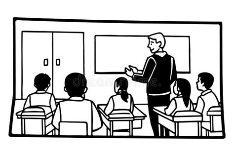 Simple Line Drawing Classroom Stock Illustrations 3637 Simple Line