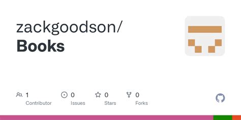 GitHub Zackgoodson Books