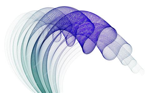 흐르는 입자의 물결 추상 벡터 배경 부드러운 곡선 모양 점 투명 얇은 명주 그물 직물 3d 모양 도트 혼합 메쉬 편안한 고요한 벽지 프리미엄 벡터