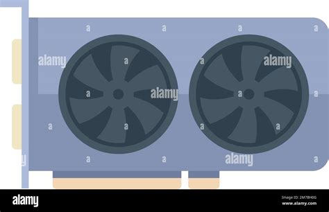 Chip Gpu Card Icon Flat Vector Graphic Pc Cpu Fan Isolated Stock Vector Image And Art Alamy