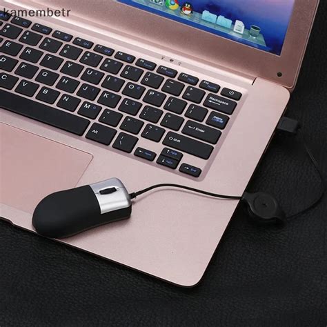 Ka Portable Mini Game Mouse Retractable Usb Optical Scroll Wheel Wired