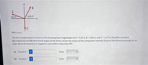 solved the three displacement vectors in the drawing have