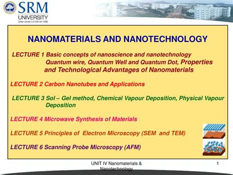 PPT NANOMATERIALS AND NANOTECHNOLOGY LECTURE Basic Concepts Of Nanoscience And