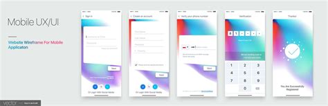 Premium Vector Design Of The Mobile Application Ui Ux Set Of Gui