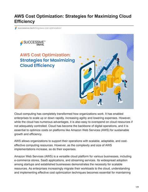 Aws Cost Optimization Strategies For Maximizing Cloud Efficiency Pdf Cloud Computing Internet