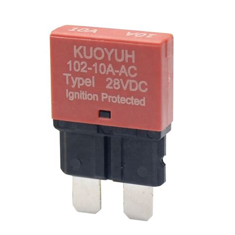 Kuoyuh Dc 28v Atc 로우 프로파일 자동 리셋 블레이드 퓨즈 회로 차단기 방수 블레이드 퓨즈 홀더 용 전기 장비 및 소모품