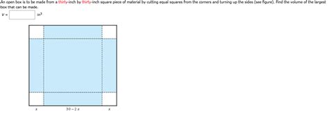Solved A Rectangular Solid With A Square Base Has A Volume Chegg