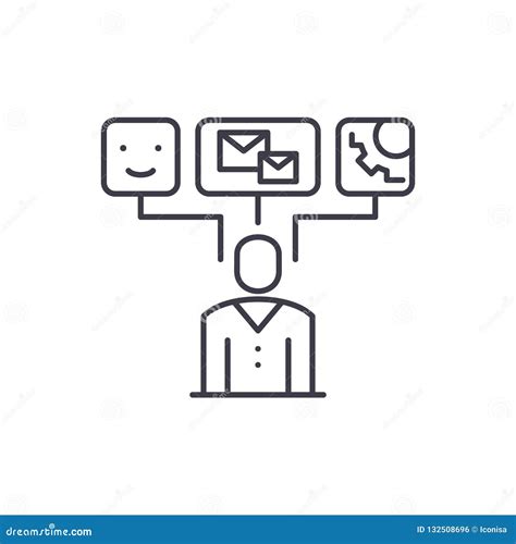 Data Visualization Line Icon Concept Data Visualization Vector Linear