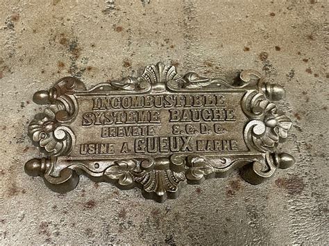 Proantic Coffre Fort Ancien Incombustible Bauche époque Napoléon